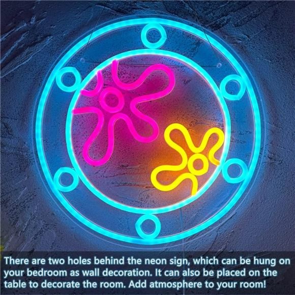 Accents | Spongebob Window Neon Led Wall Sign For Room Decor Usb ...